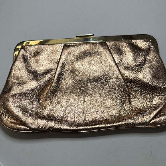 J. Crew | Bags | J Crew 0 Leather Elegant Gold Clutch Bag | Poshmark